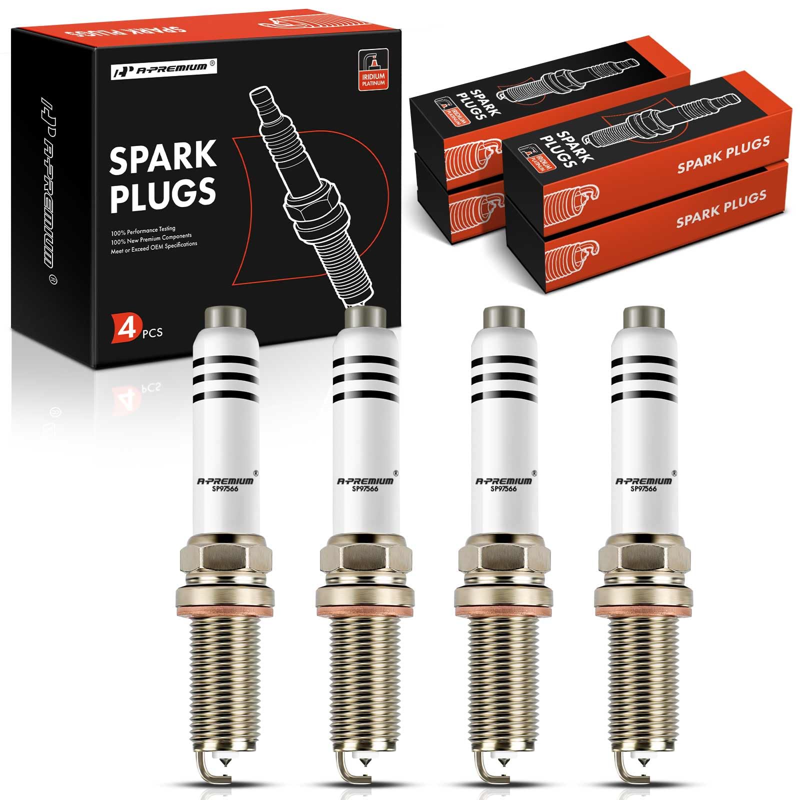 Amazon.com: A-Premium Iridium Platinum Spark Plugs Compatible with ...