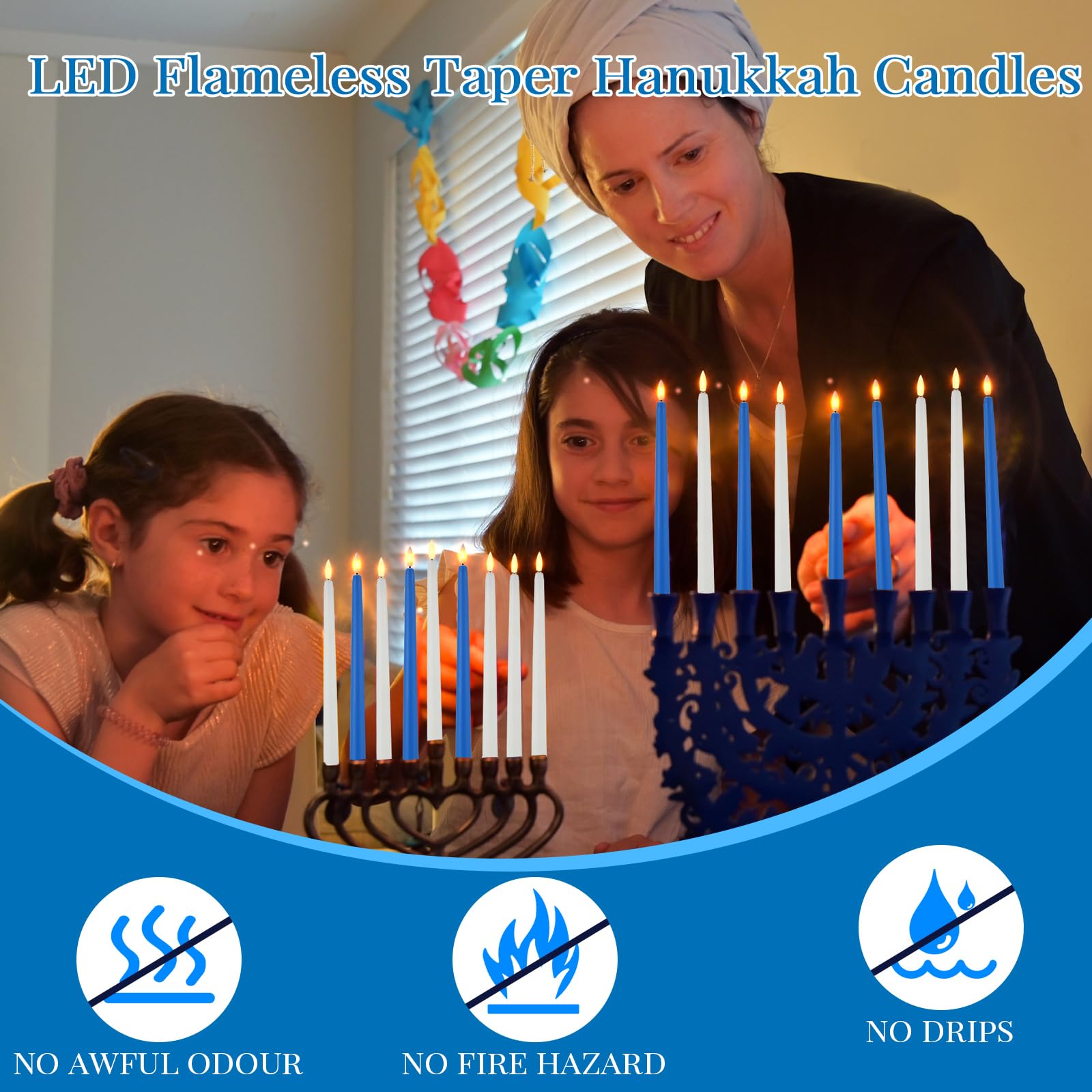 Snapklik.com : Macarrie 24 Packs Flameless Taper Candles Battery ...
