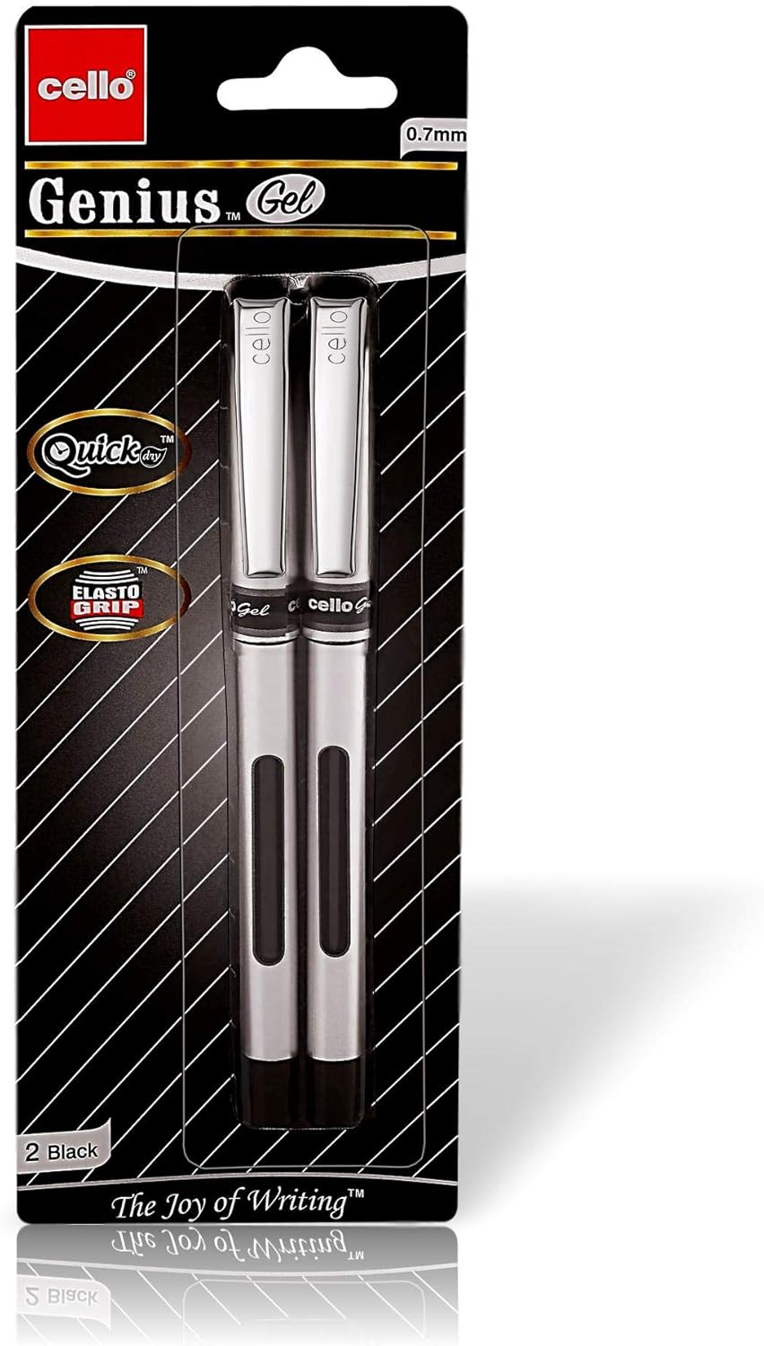 Buy Cello Premium Medium Point Pens with Comfort Grip Control (Genius ...