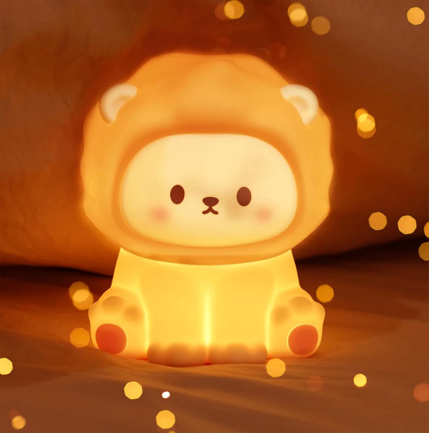 Amazon.com: Sweet Kawaii Silicone Lion Night Rechargeable Light Cute ...