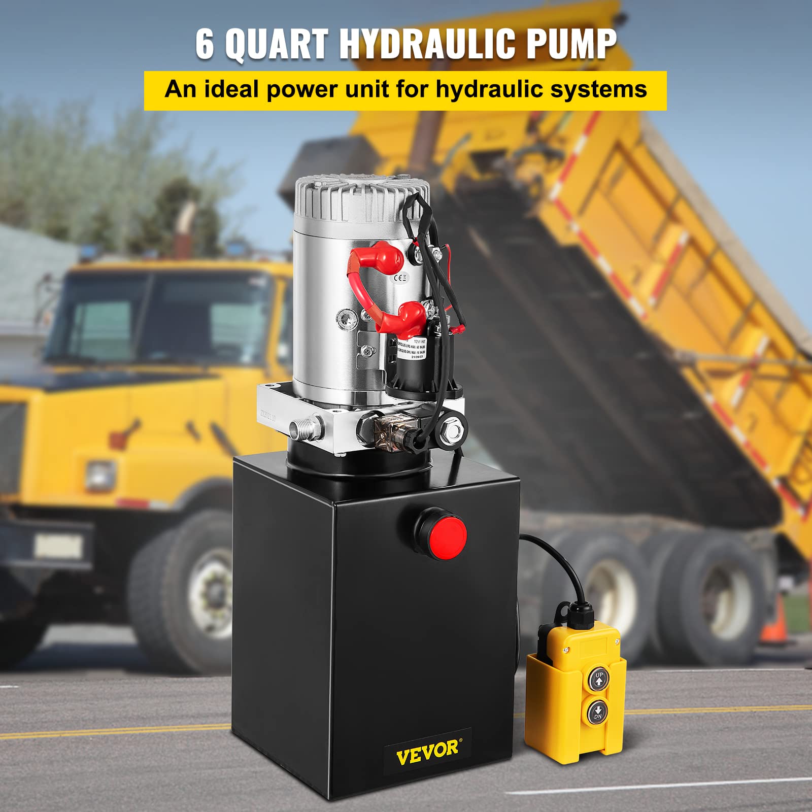 Snapklik.com : Mophorn Hydraulic Power Unit 6 Quart Hydraulic Pump ...