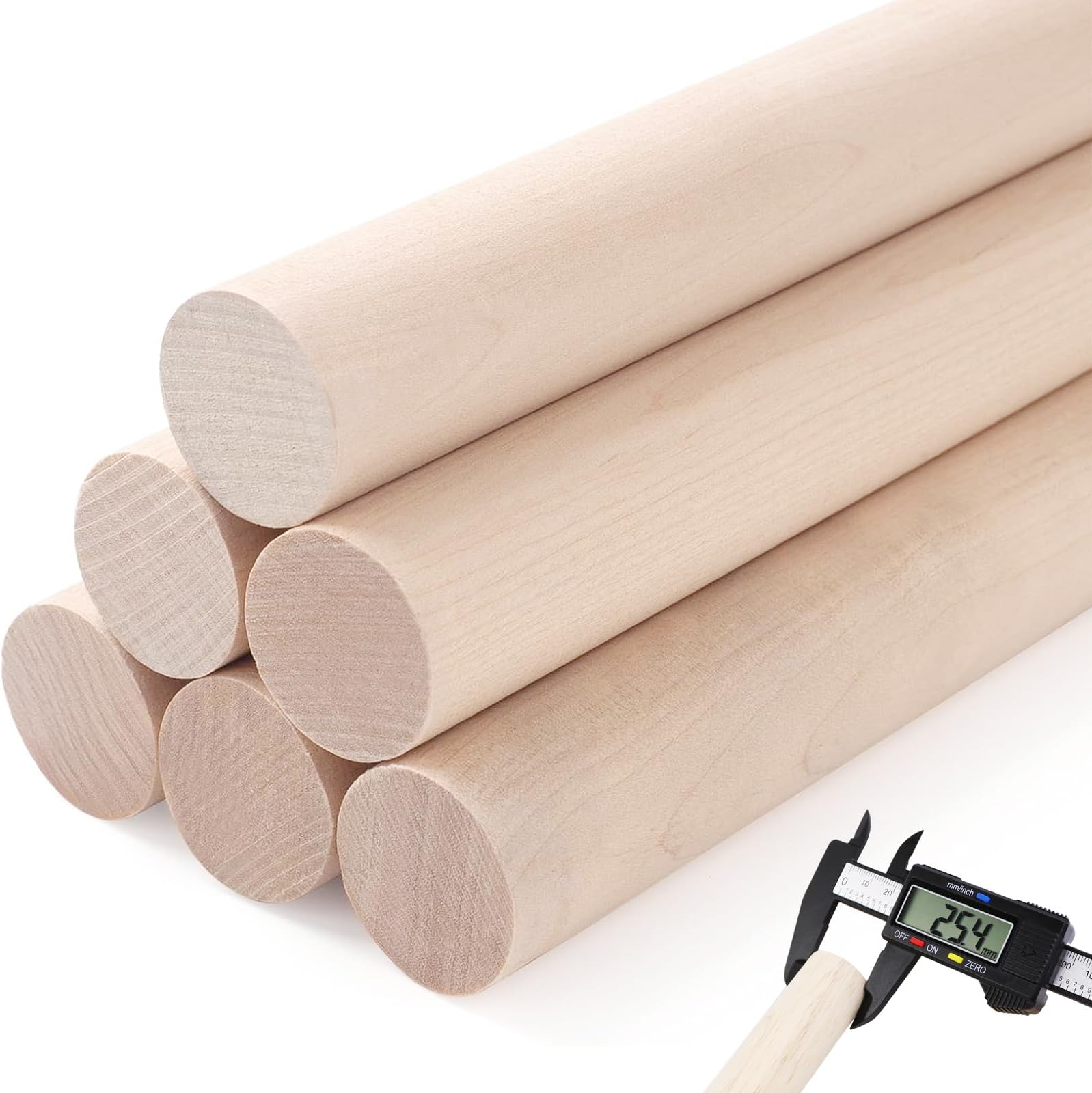 Amazon.com: Dowel Rods Wood Sticks Wooden Dowel Rods - 2-1/2 x 36 Inch ...