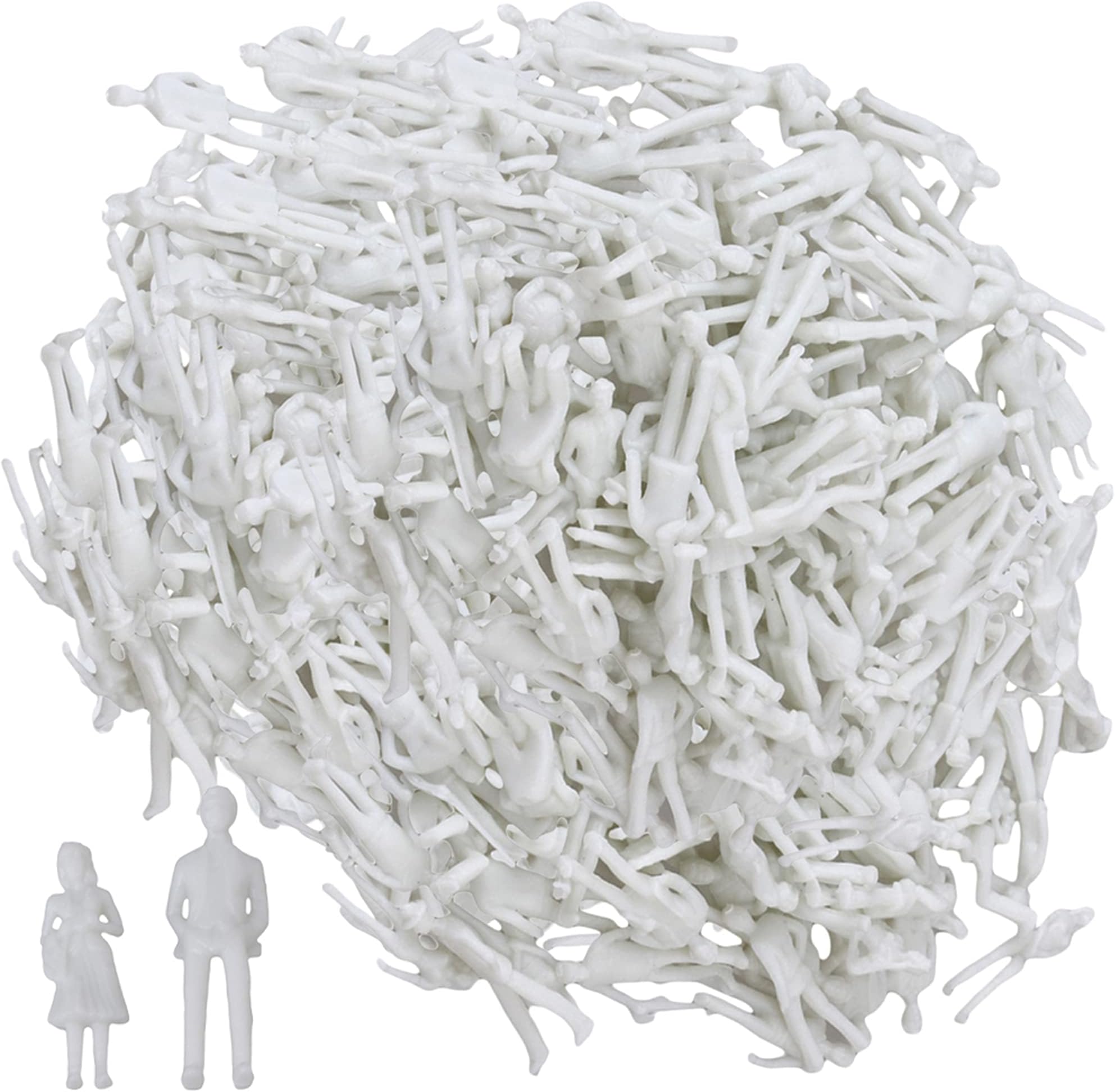 Mxfans 1:75 Scale White Unpainted Model People Figures for Miniature ...
