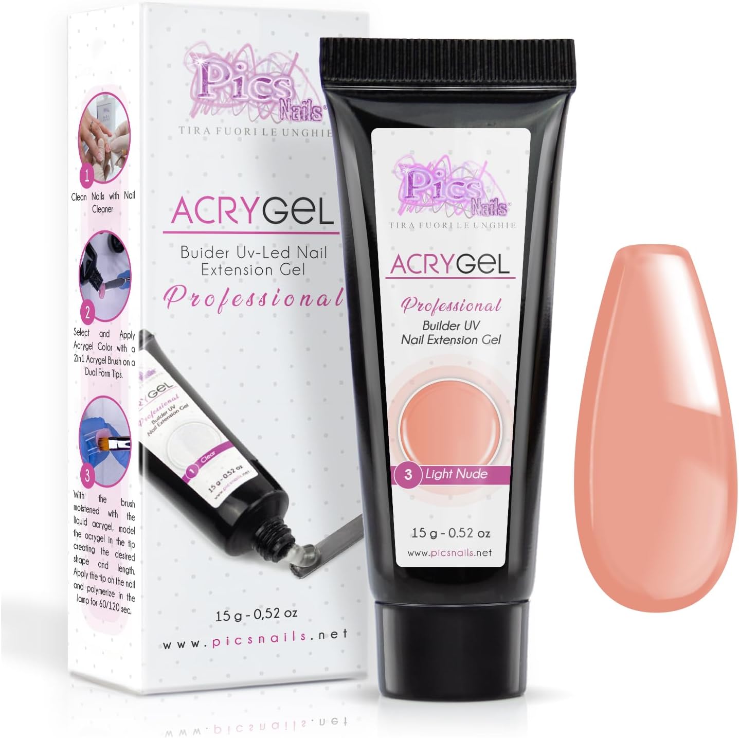 Acrigel pour ongles Nude – Poly Nail Gel acrylique pour reconstruction ...