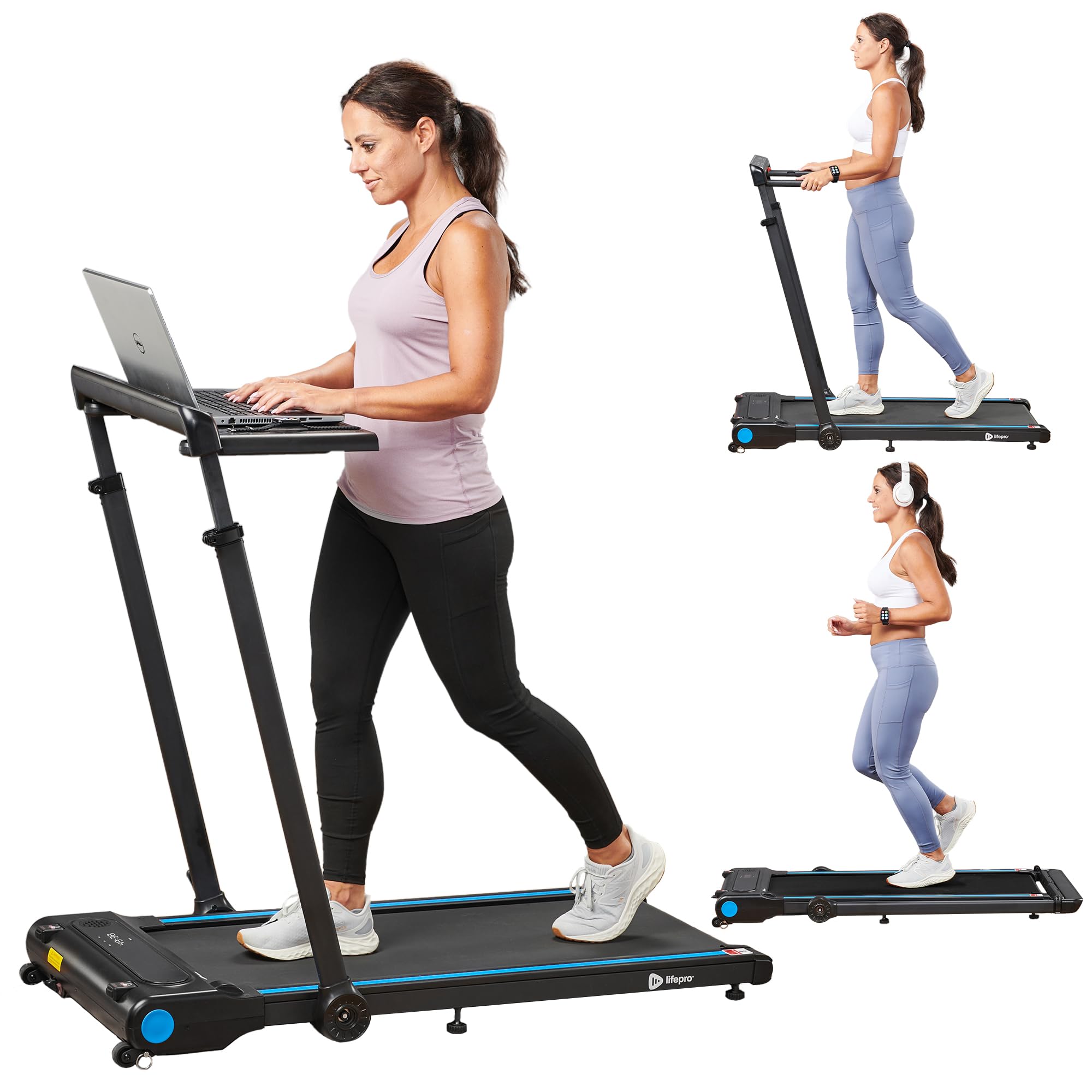 Lifepro Treadmill with Desk 3-in-1 Foldable Walking Pad - Compact ...