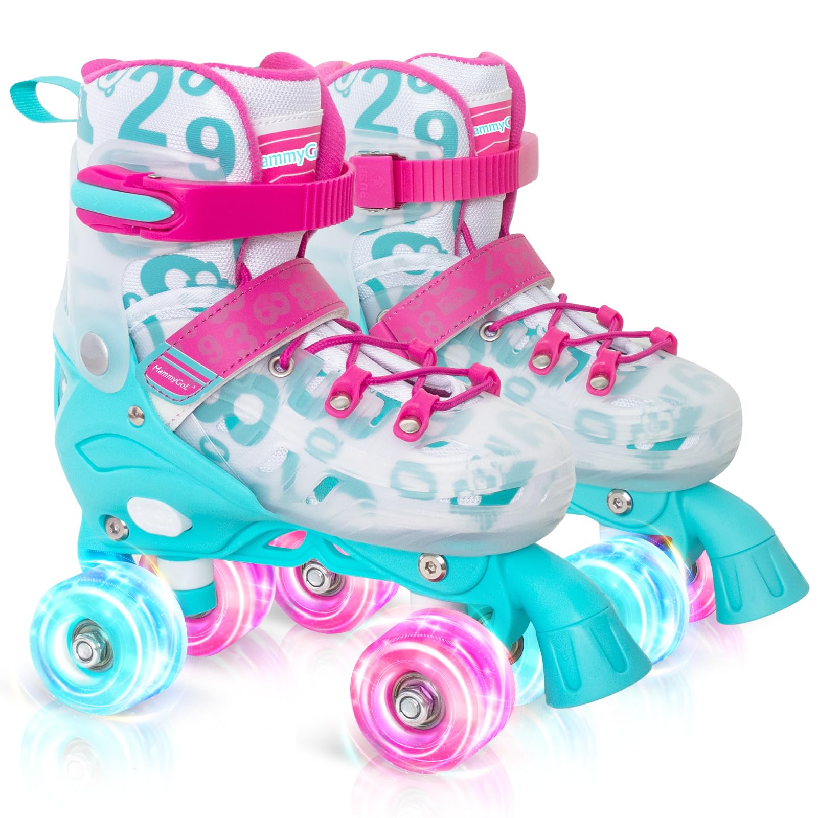Amazon.com : MammyGol Kids Roller Skates for Boys and Girls, 4 Sizes ...