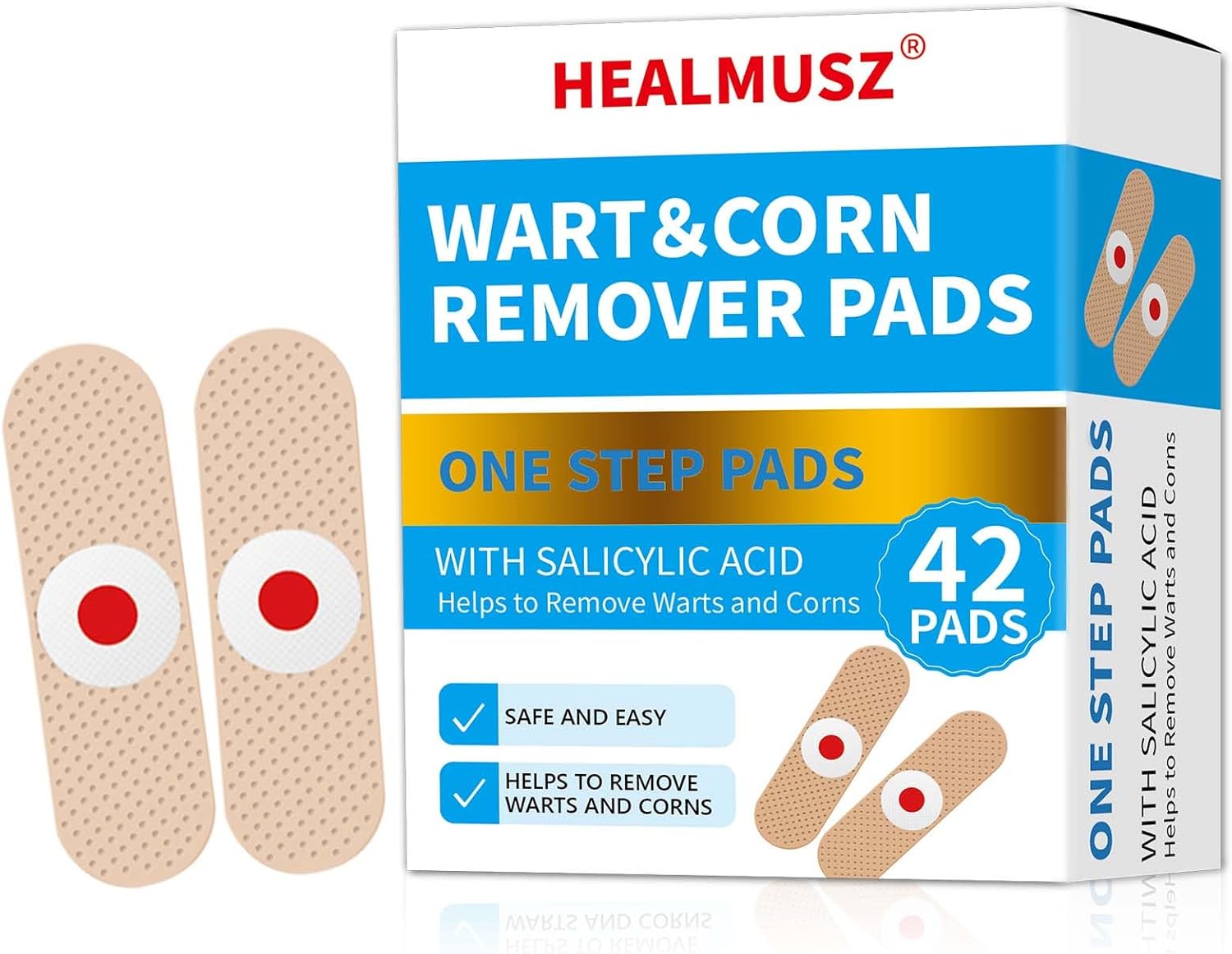Amazon.com: HEALMUSZ Wart Corn Remover Pads for Feet:40% Salicylic Acid ...