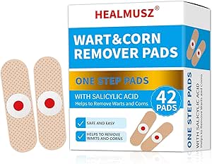 Amazon.com: HEALMUSZ Wart Corn Remover Pads for Feet:40% Salicylic Acid ...