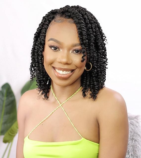 Passion Twist Crochet Hair 8inch Passion Twist Hair 8 Packs ...