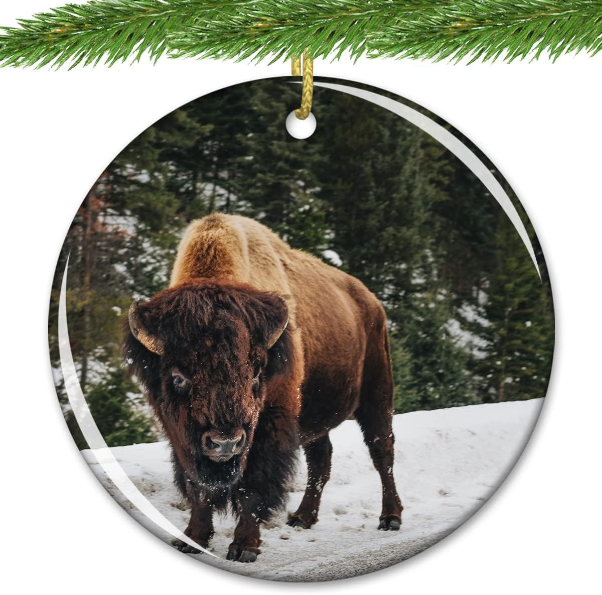 Amazon.com: American Bison Bison Christmas Ornament Xmas Tree Ornaments ...