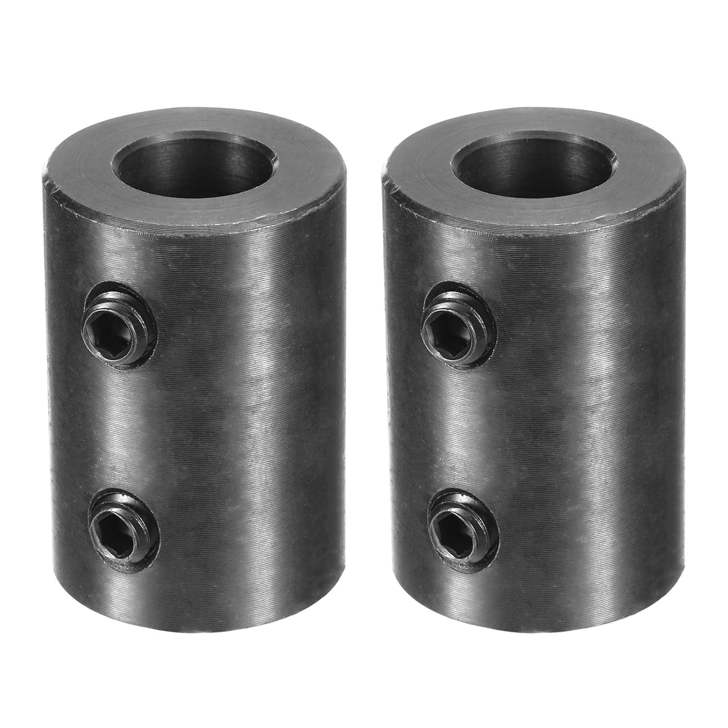 uxcell 2pcs Shaft Coupling 1/2" Bore, 1" OD, 1-1/2" Length, Black Oxide ...