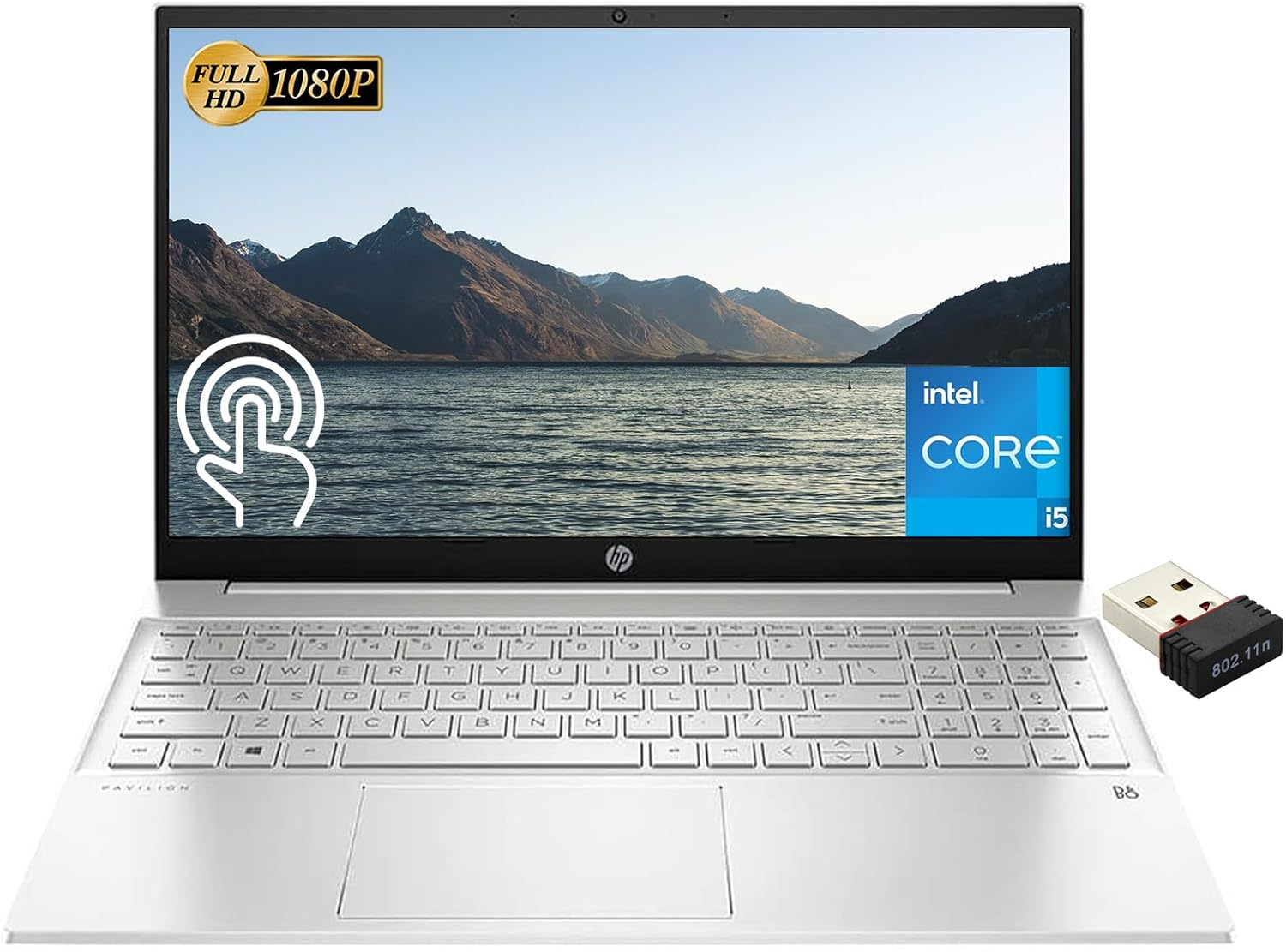 Amazon.com: HP Pavilion Touchscreen Business Laptop - 15.6" FHD, Intel ...