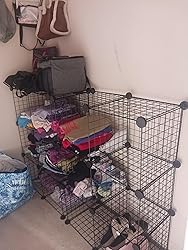 Amazon.com: Amazon Basics 6-Cube Wire Grid Stackable Storage Shelves ...