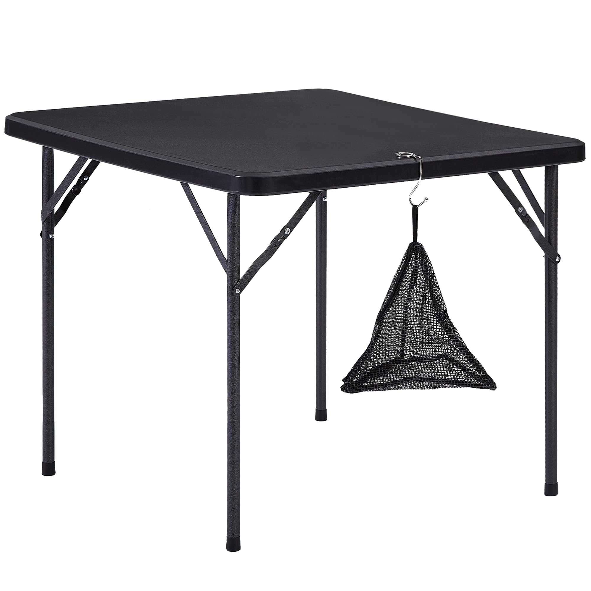 Amazon.com: VECELO Folding Picnic Card Table with Mesh Bag, Heavy-Duty ...