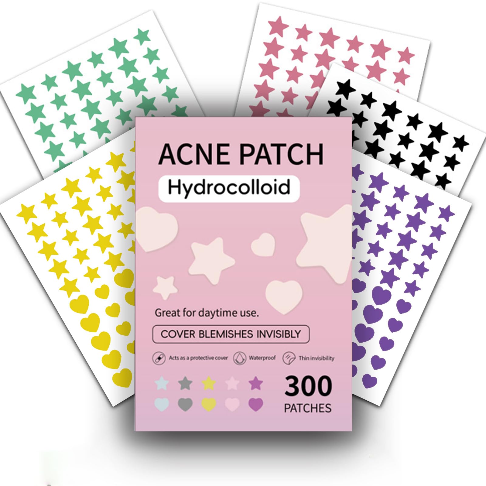 Parches para Acne Estrellas, 300 PCS Parches de Estrellas para Acne ...