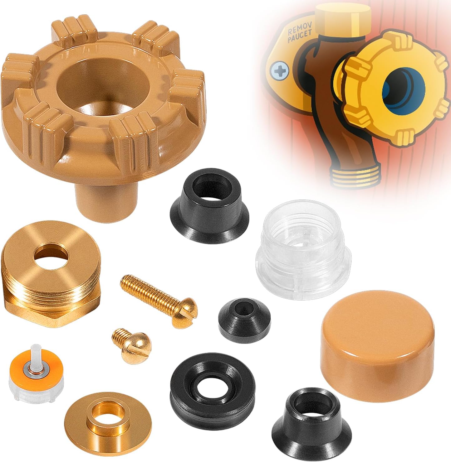 RK-17MH Repair Kit Metal Handle fit for Woodford Model 17 Outdoor ...