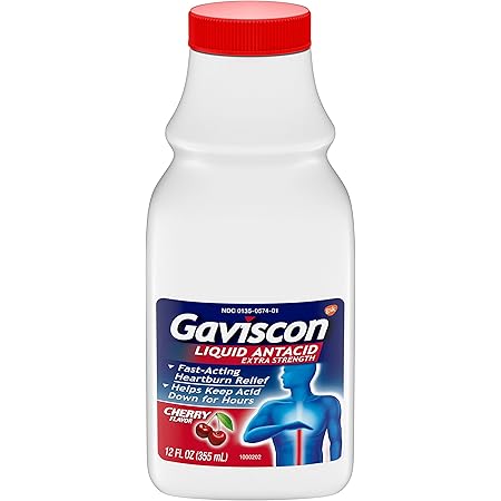 Amazon.com: Gaviscon Extra Strength Cool Mint Liquid Antacid For Fast ...