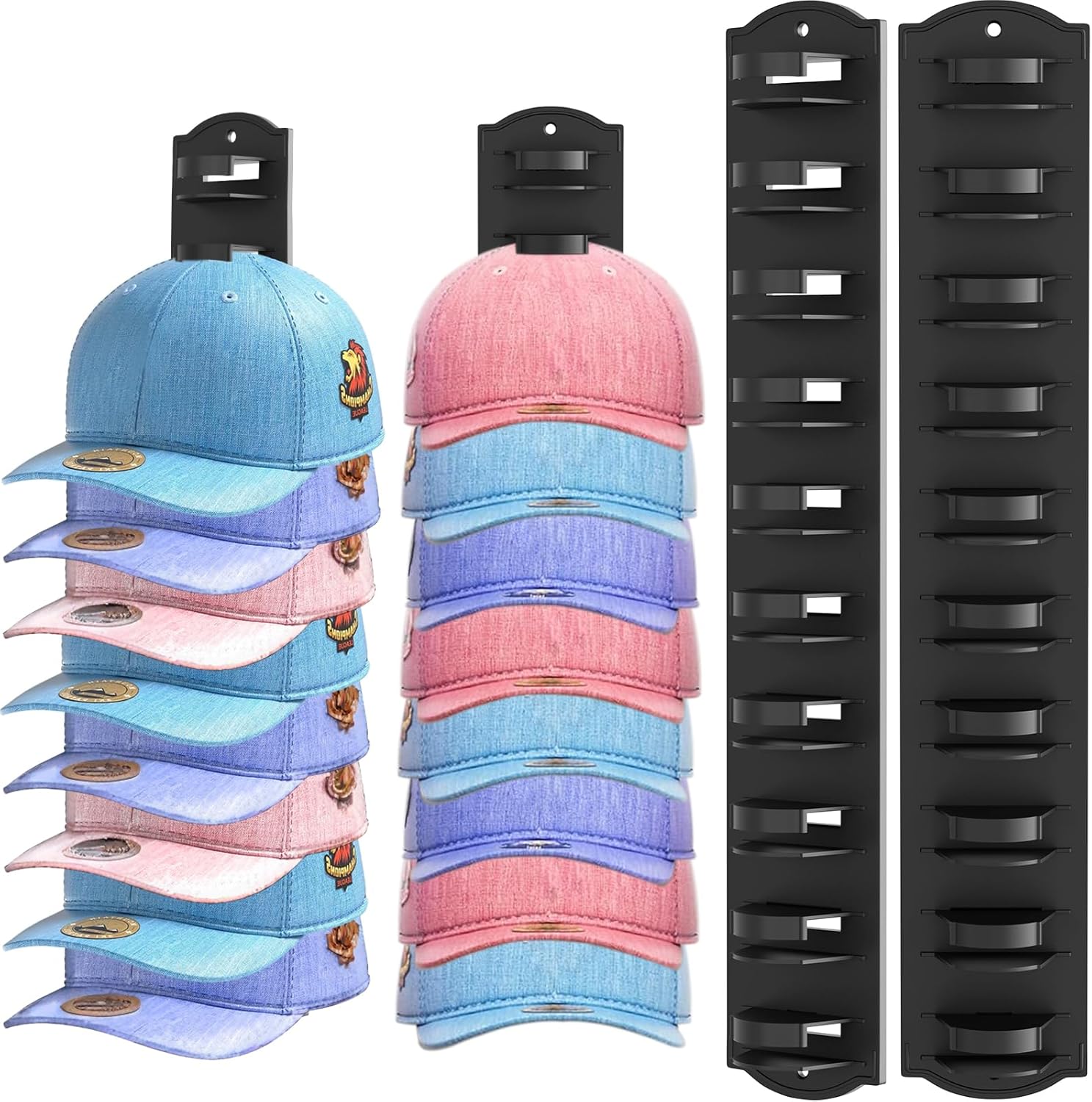 Hat Organizer for Baseball Caps on The Wall, Adhesive Cap Storage Rack ...