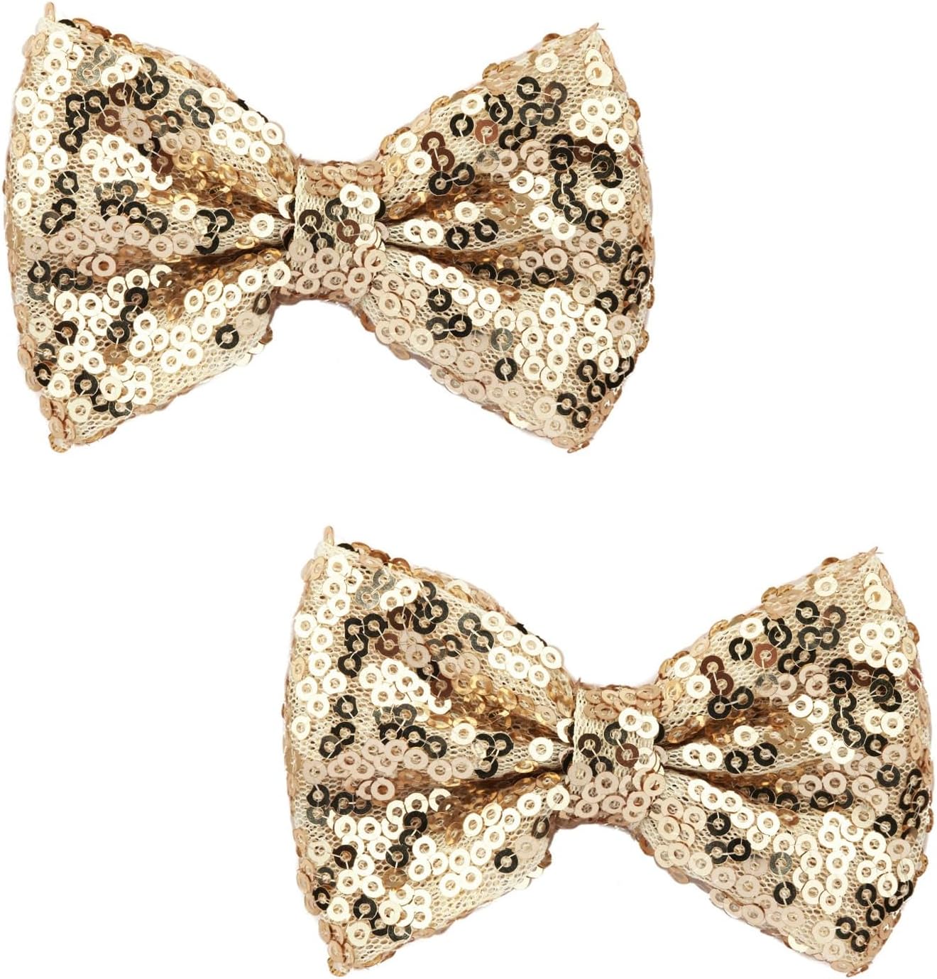 Amazon.com : Glitter Cheer Bow Clip - 5 Inch Sequin Hair Bow with Tails ...