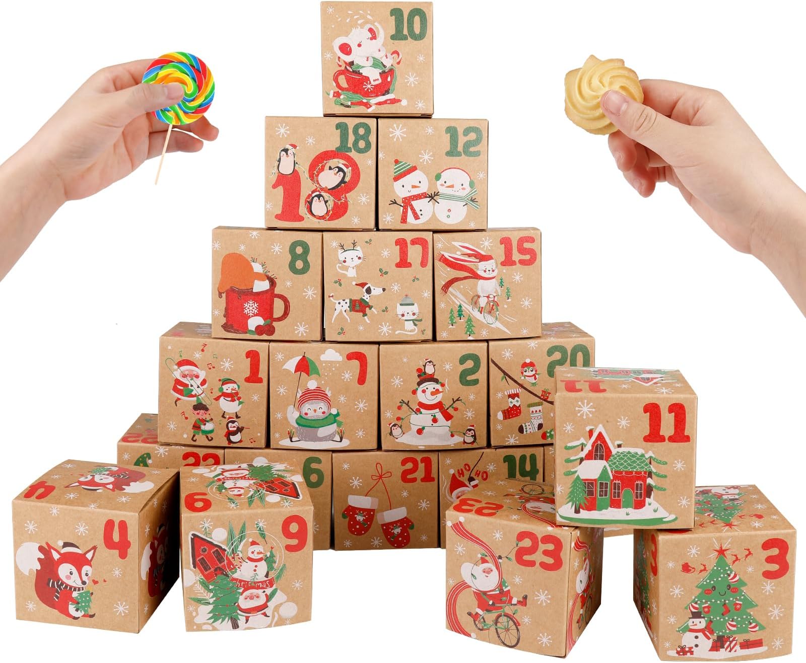 Amazon.com: ONESING 24 Pcs DIY Christmas Advent Calendar Boxes for 2024 ...