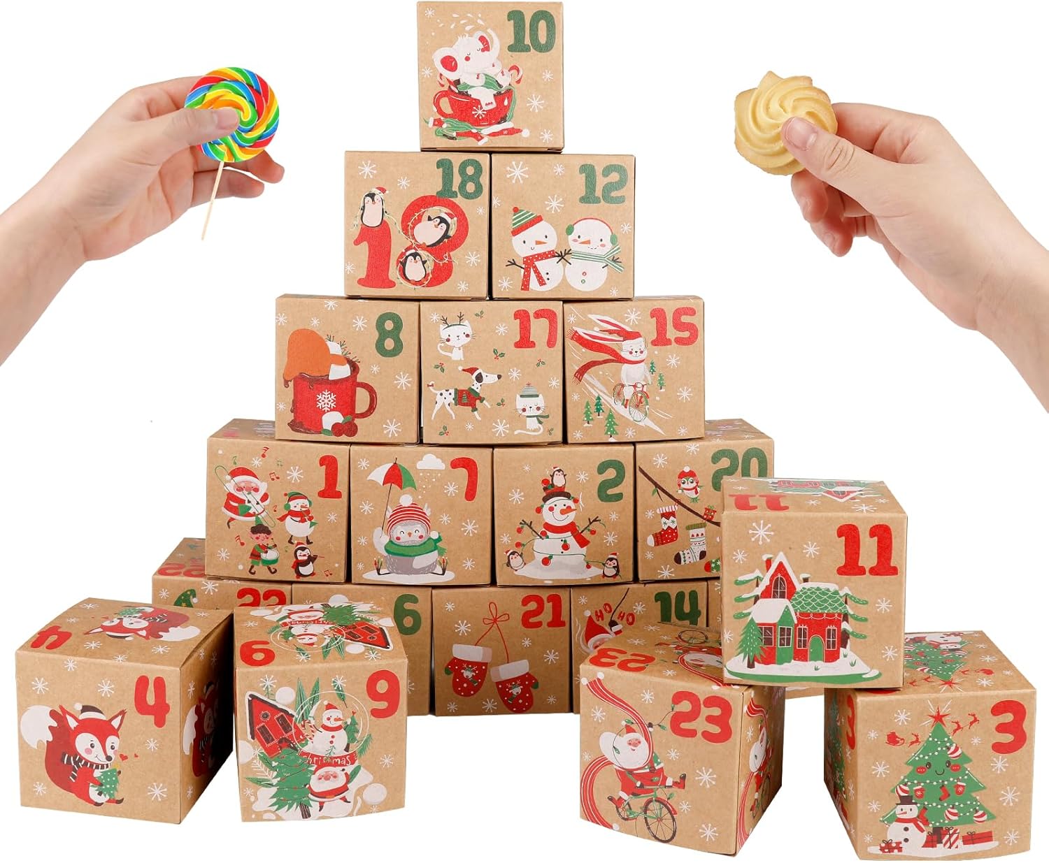Amazon.com: ONESING 24 Pcs DIY Christmas Advent Calendar Boxes for 2025 ...