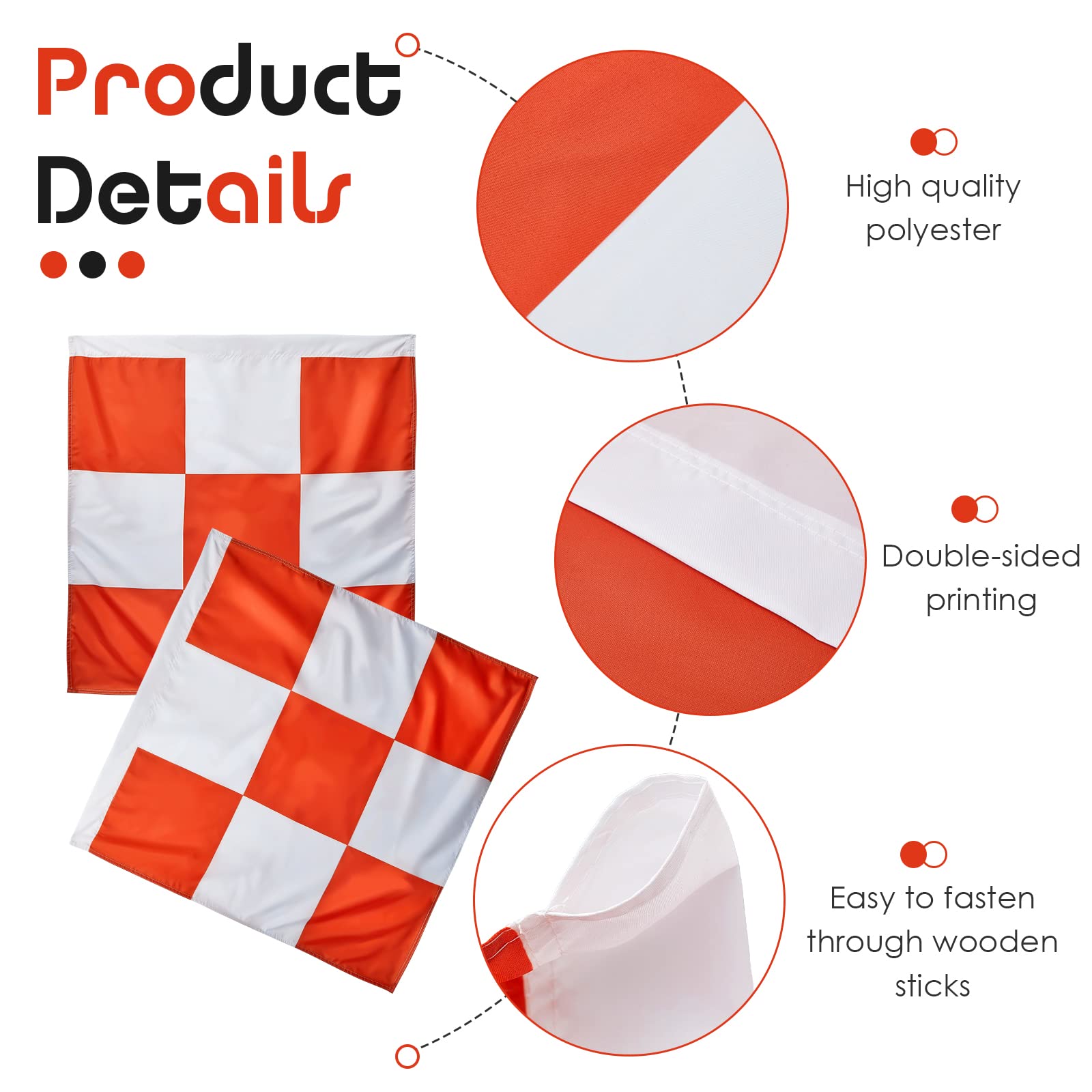 Snapklik.com : Safety Airport Flag, 36 X 36 Inch, Marking Orange And ...