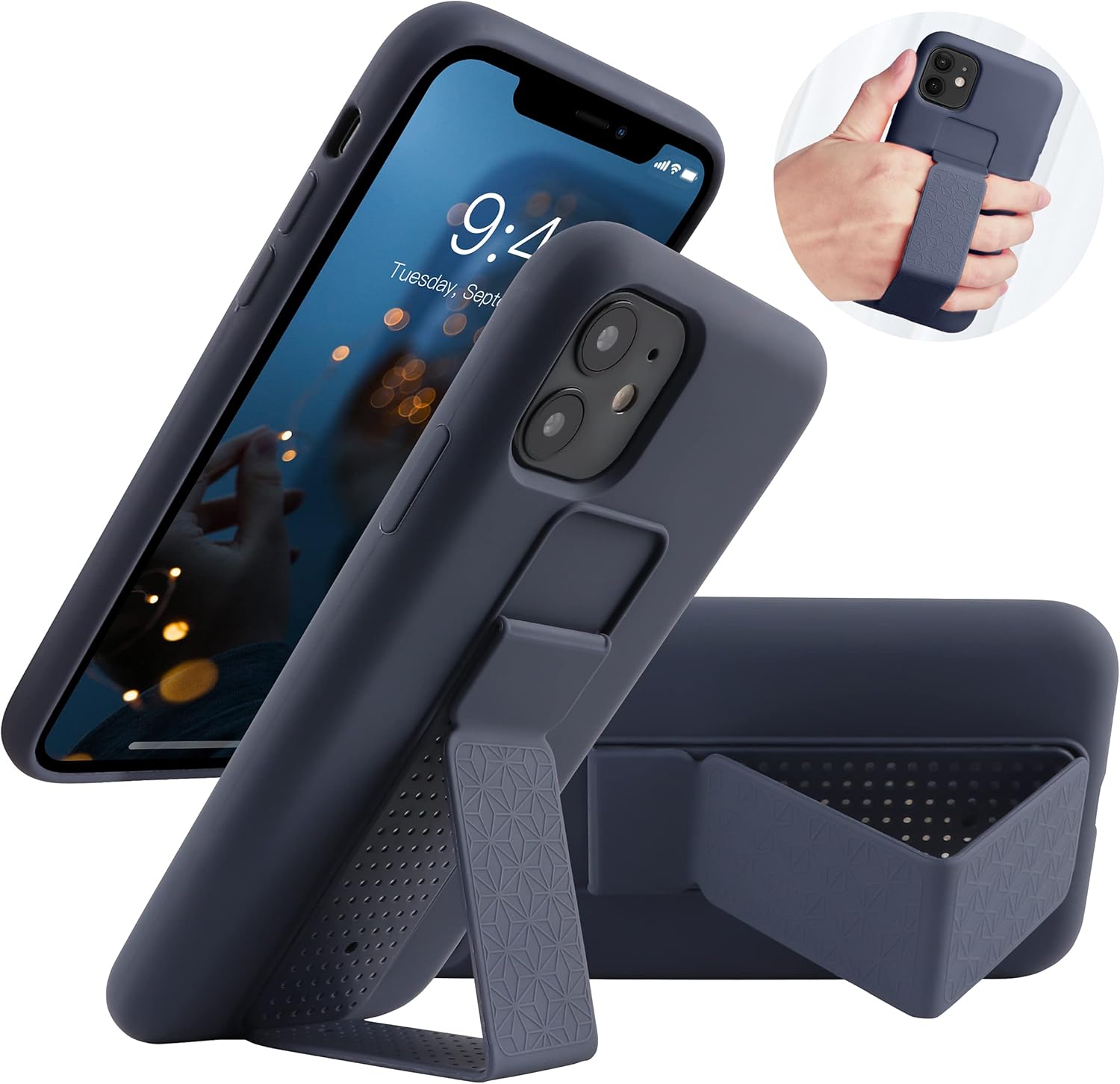 Amazon.com: LAUDTEC Silicone Kickstand Case Compatible with iPhone 11 ...