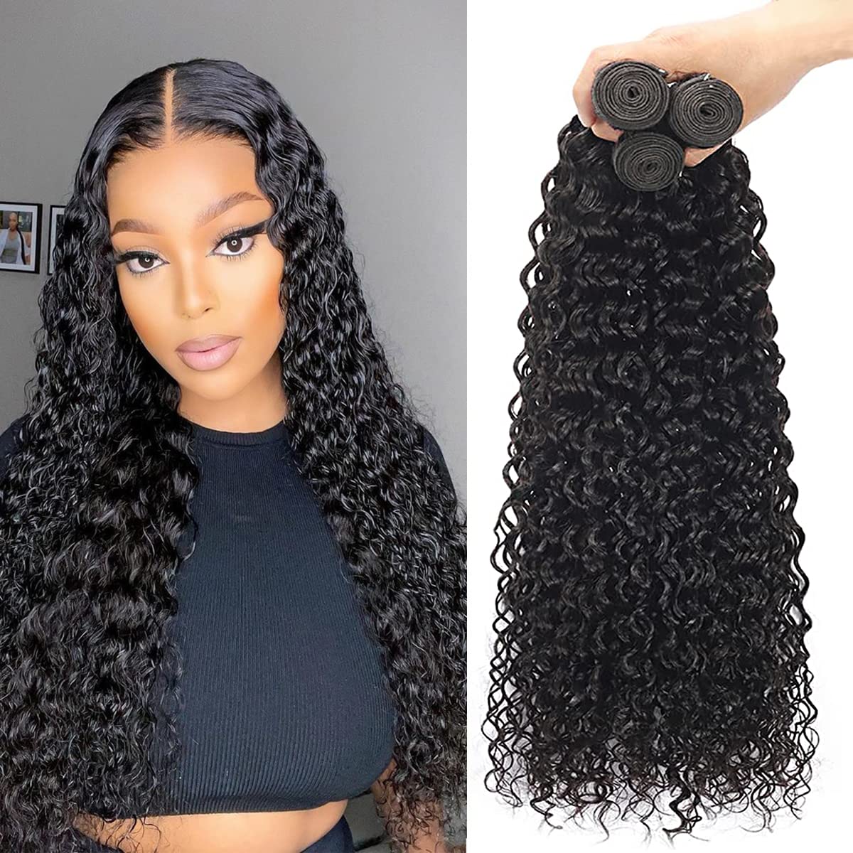 Amazon.com : Beautymoon Water Wave Bundles 18 20 22 Inch Wet and Wavy ...
