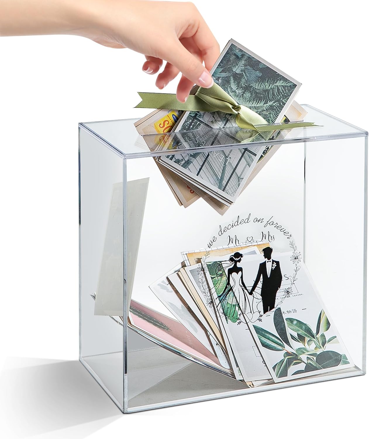 Amazon.com: Giadun Acrylic Wedding Card Box, Large Gift Card Boxe with ...