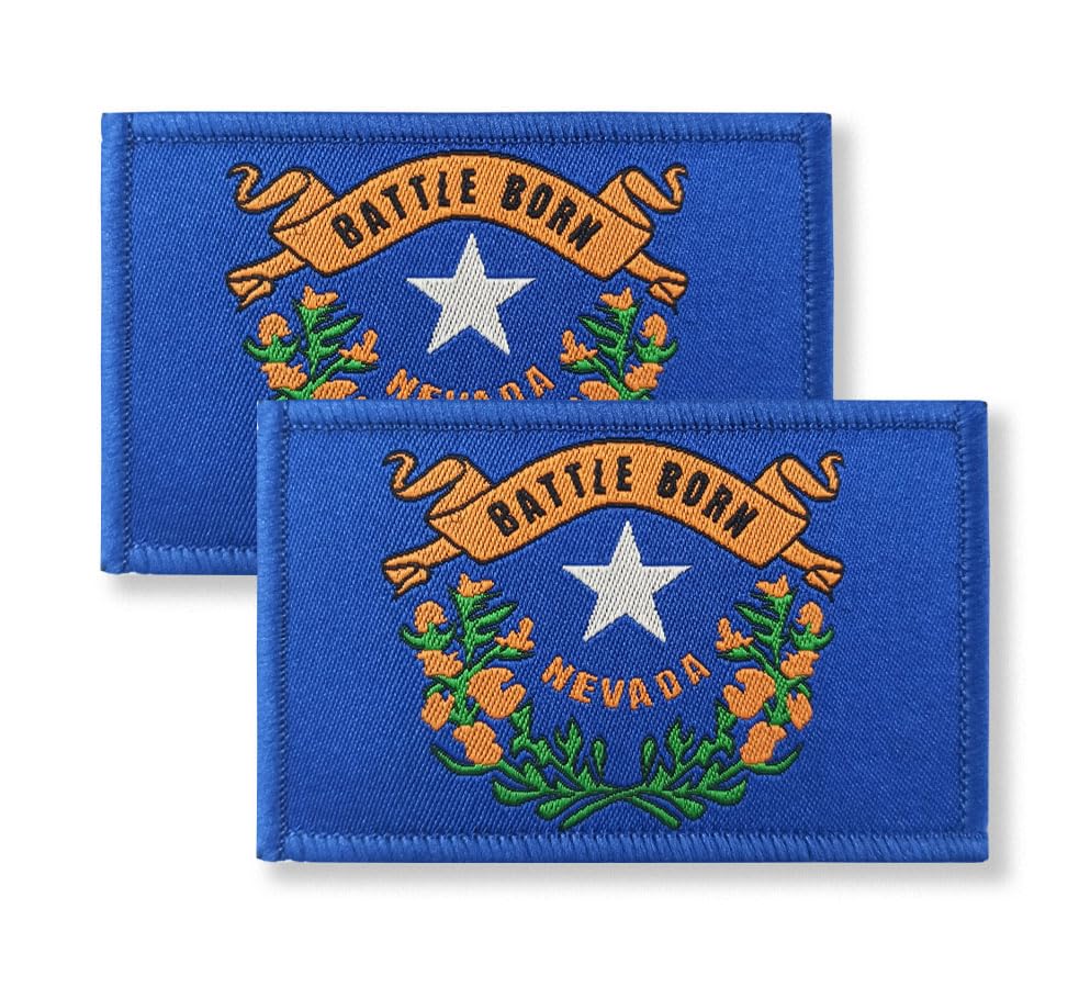 Amazon.com: Overdecor Nevada Flag Patch Tactical Military Patches ...