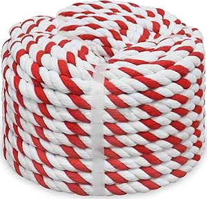 Amazon.com: Twisted Cotton Rope 1/2 Inch x 100 Feet Thick Soft Rope for ...