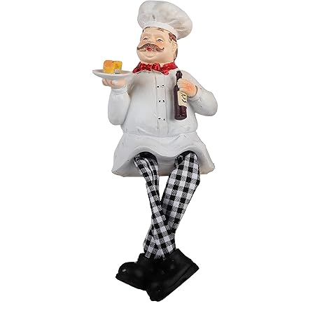 Amazon.com: Chef Kitchen Décor Shelf Sitters with Long Legs - Wine ...
