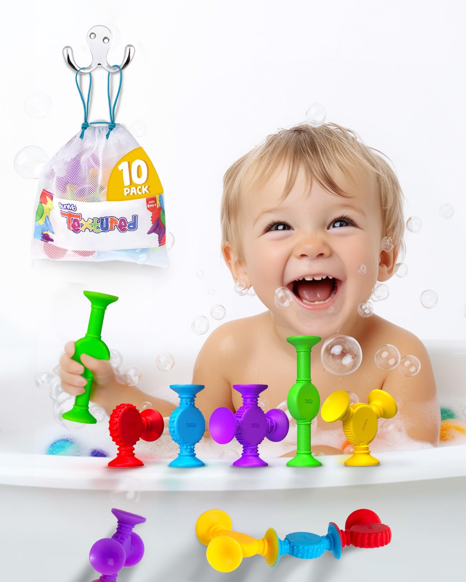 Amazon.com: Nuby Floating Bath Tub Alphabet and Number Set, Soft Foam ...