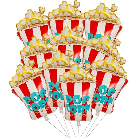 Amazon.com: 26 x 17 inch Popcorn Party Balloons Movie Popcorn Balloon ...