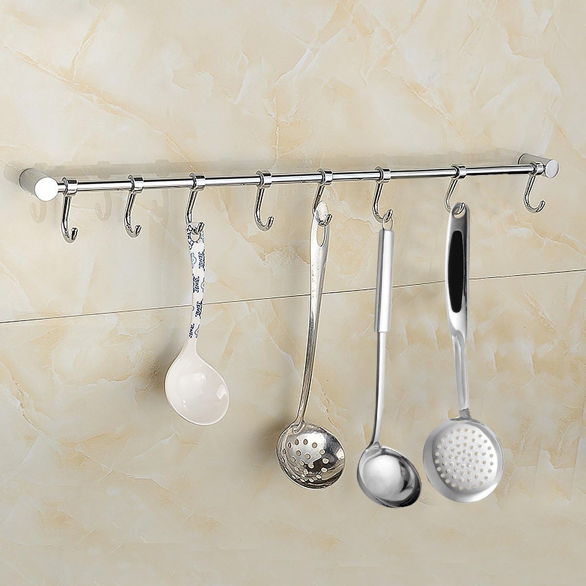 Amazon.com: Vdomus Kitchen Utensil Rack Rail Storage Organizer Spoon ...