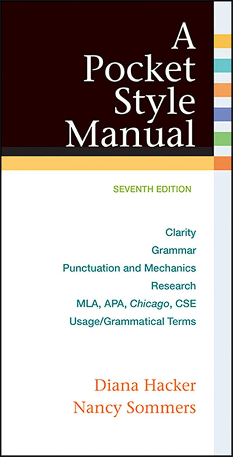 Amazon.com: A Pocket Style Manual: 9781457642326: Hacker, Diana ...