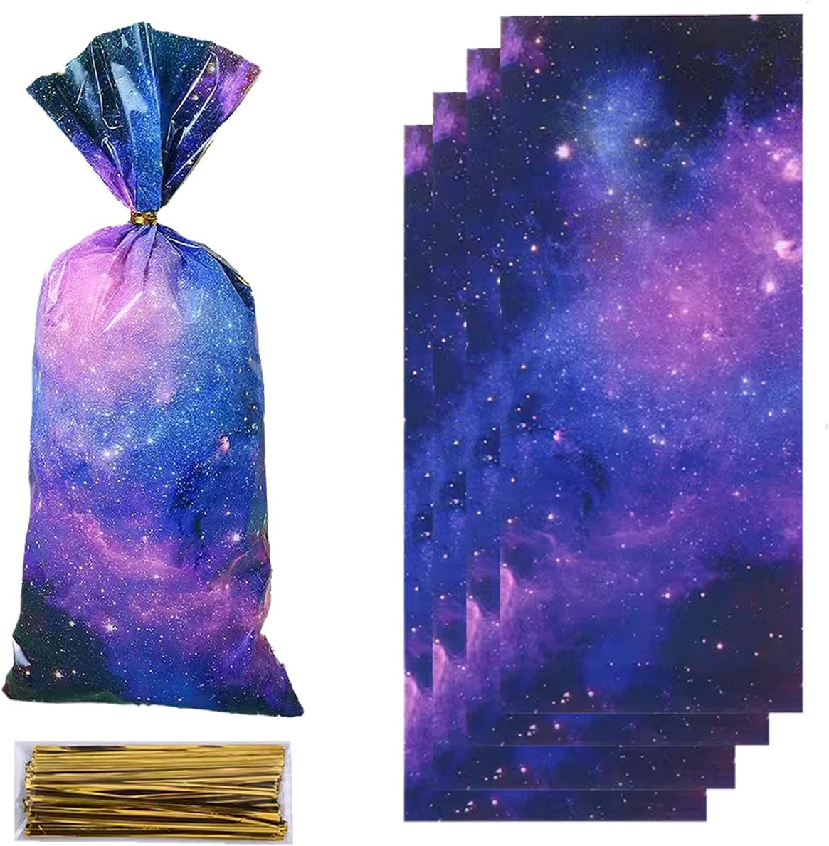 Amazon.com: LLK 50 Pieces Outer Space Treat Bags - Solar System Goodies ...