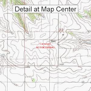 Amazon.com : USGS Topographic Quadrangle Map - Carnegie, Oklahoma ...