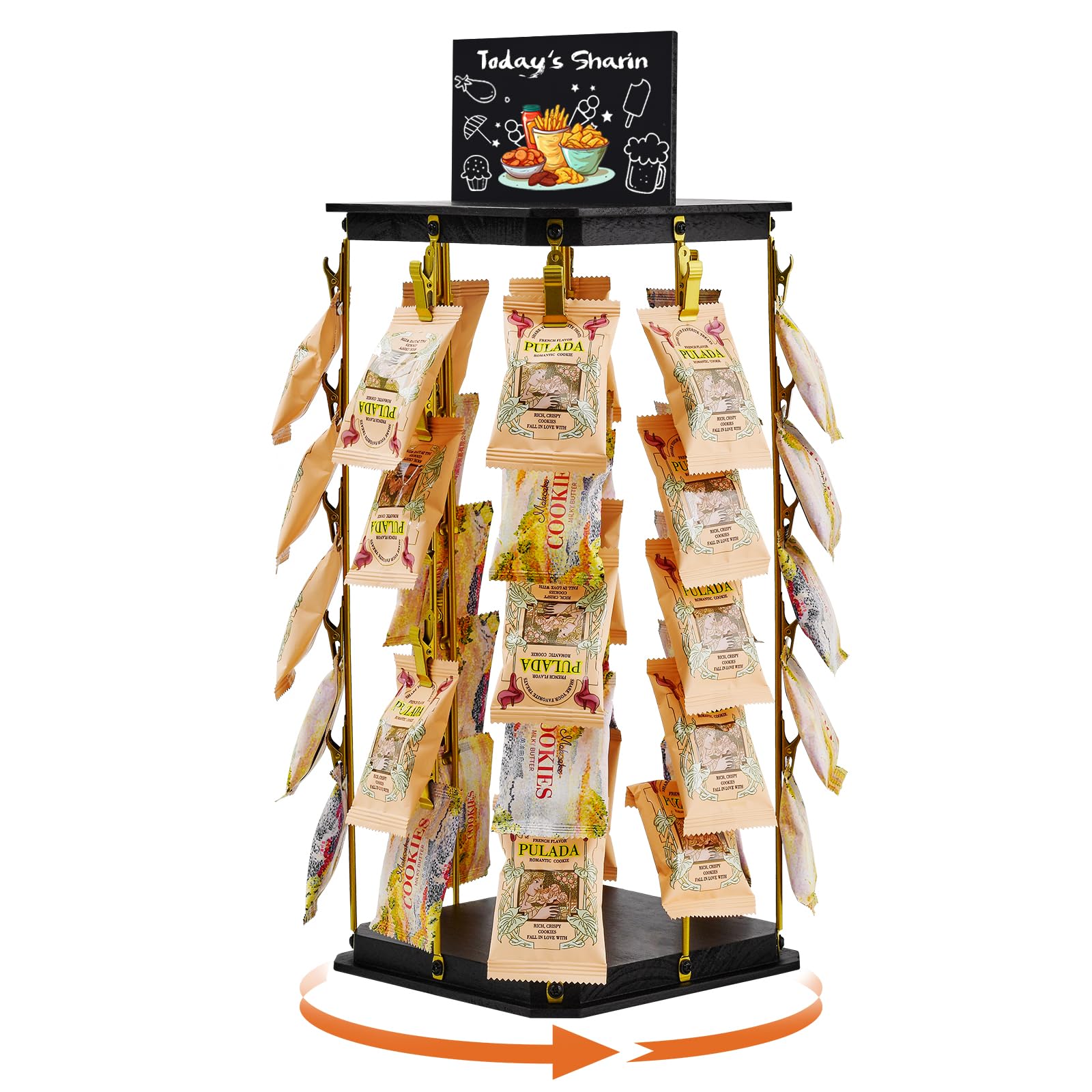 Snapklik.com : Pinzoveco Chip Rack Display Stand, 5 Tiers 40 Clips ...