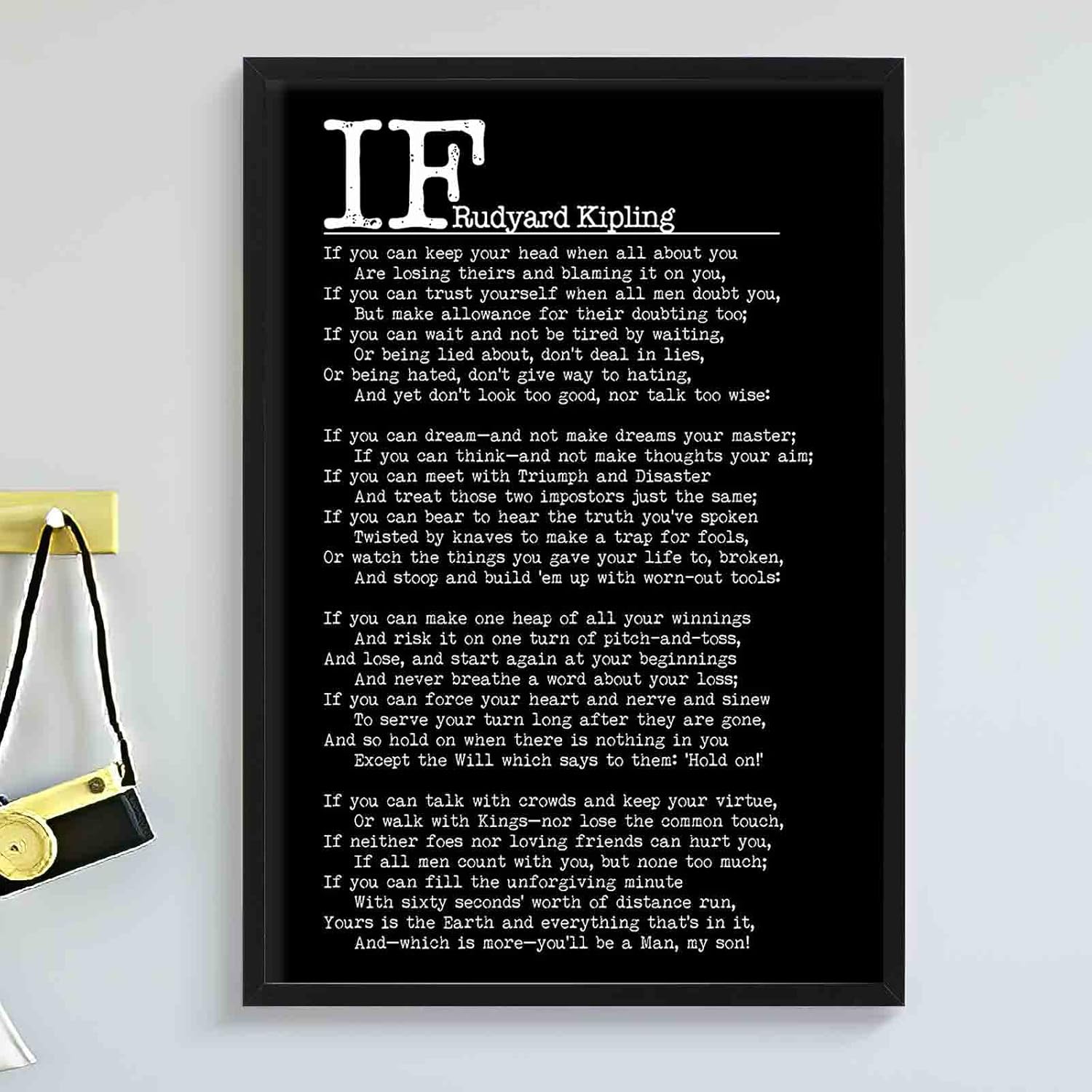 Amazon.com: CatDarli Motivational wall art for office,If Poem,By ...