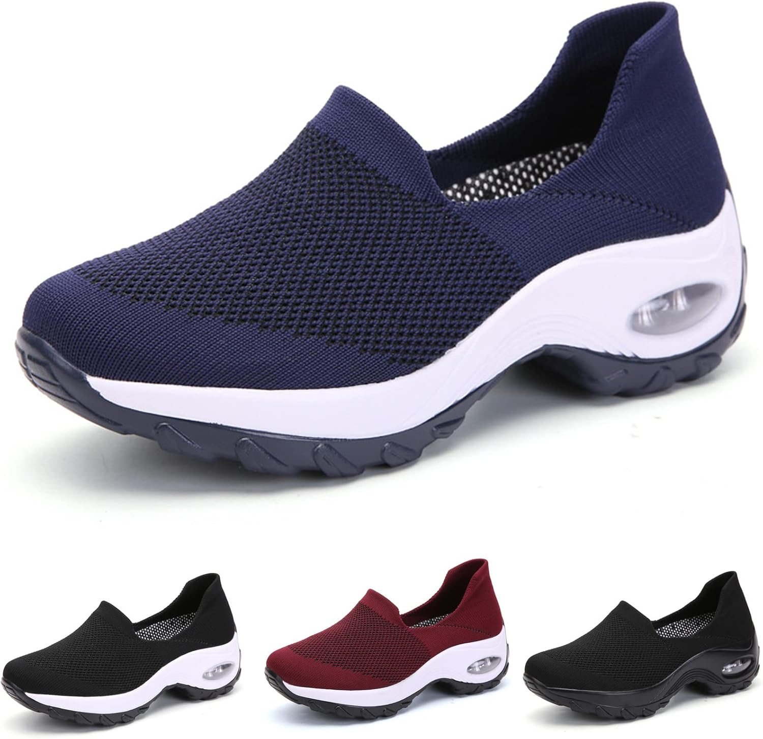 Amazon.com: Women's Air Cushioned Arch Support Walking Shoes,Breathable ...