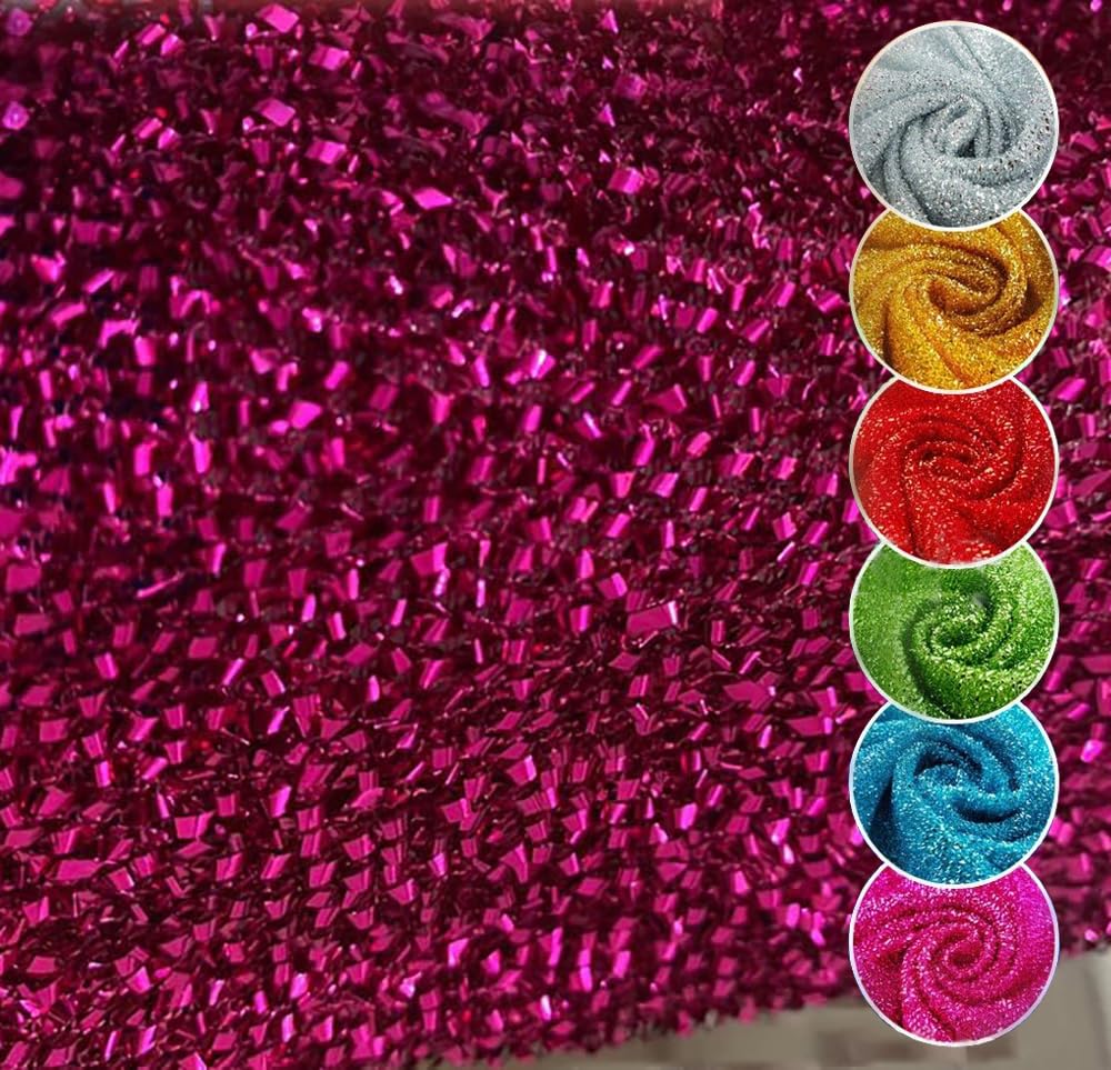 Snapklik.com : YYCRAFT Sparkling Tinsel Lurex Fabric By The Yard ...