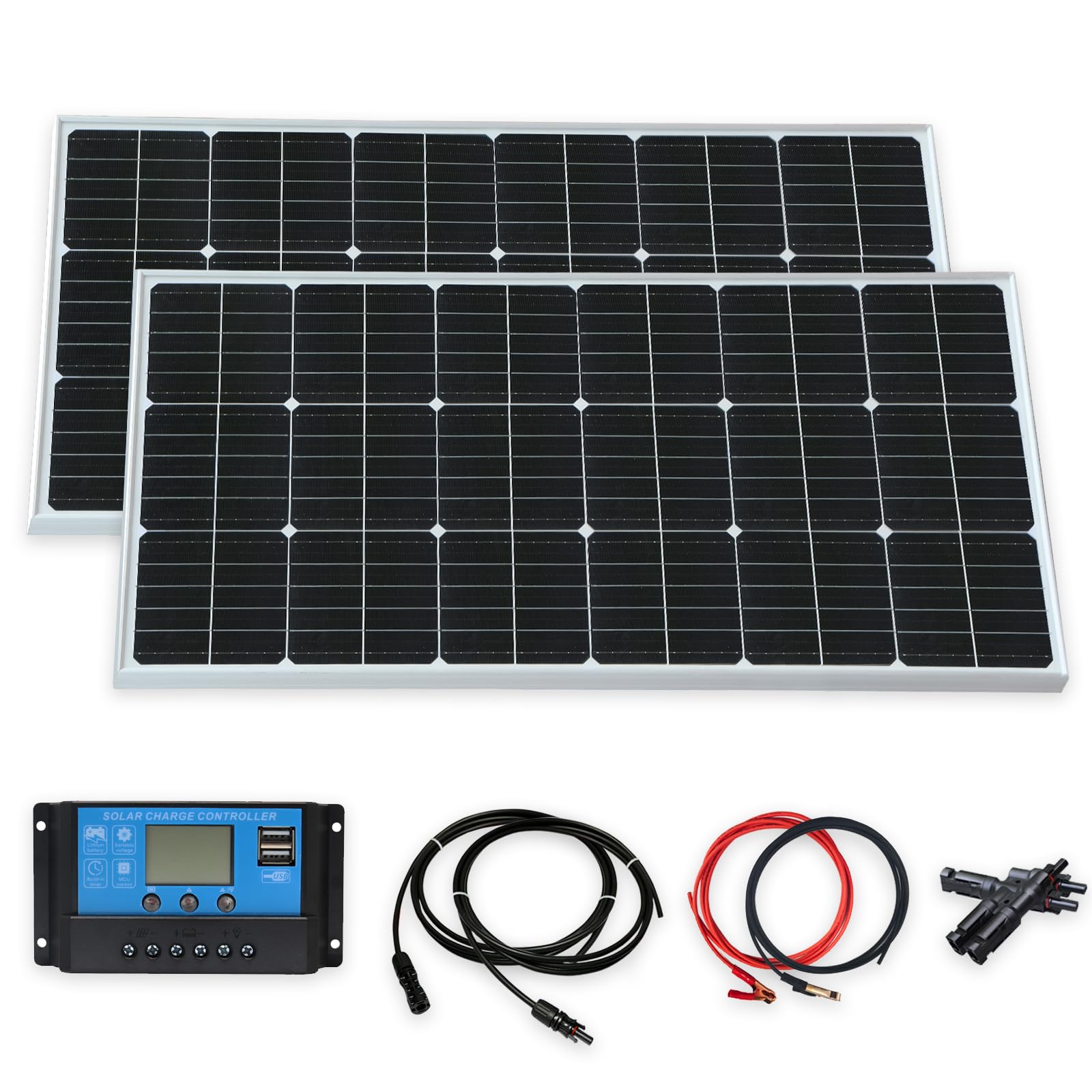 Snapklik.com : XINPUGUANG Solar Panel Kit 200W 12V/24V