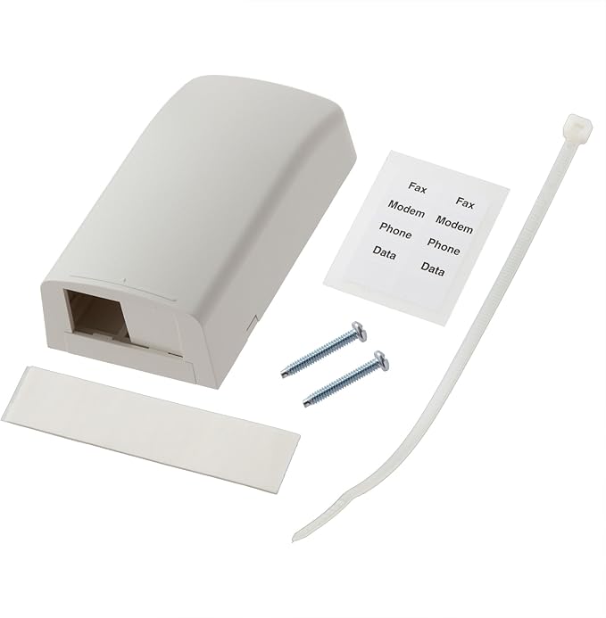 Amazon.com: Panduit Surface Mount Box, Mini Com, 2Port, Off Wht ...