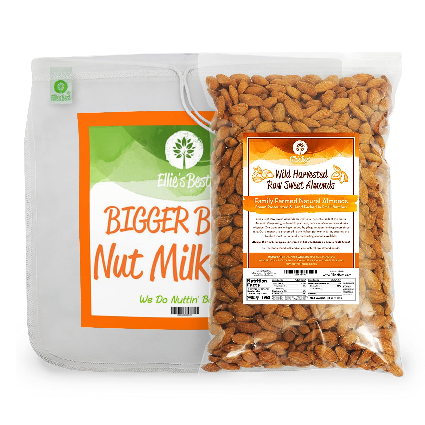 Amazon.com: Pro Quality Nut Milk Bag XL 12x12 & Wild Harvest Sproutable ...
