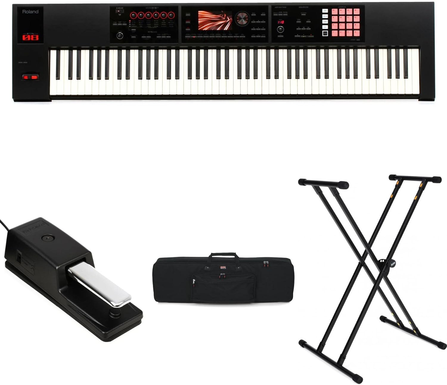Amazon.com: Roland FA-08 88-Key Stage Performance Bundle : Musical ...