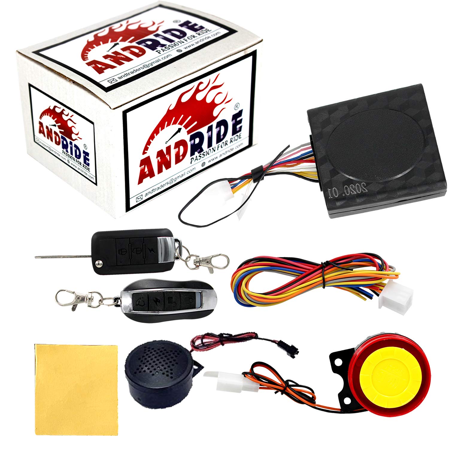 Andride Anti-Theft Alarm Universal Button Remote Key Motorcycle/Bike ...