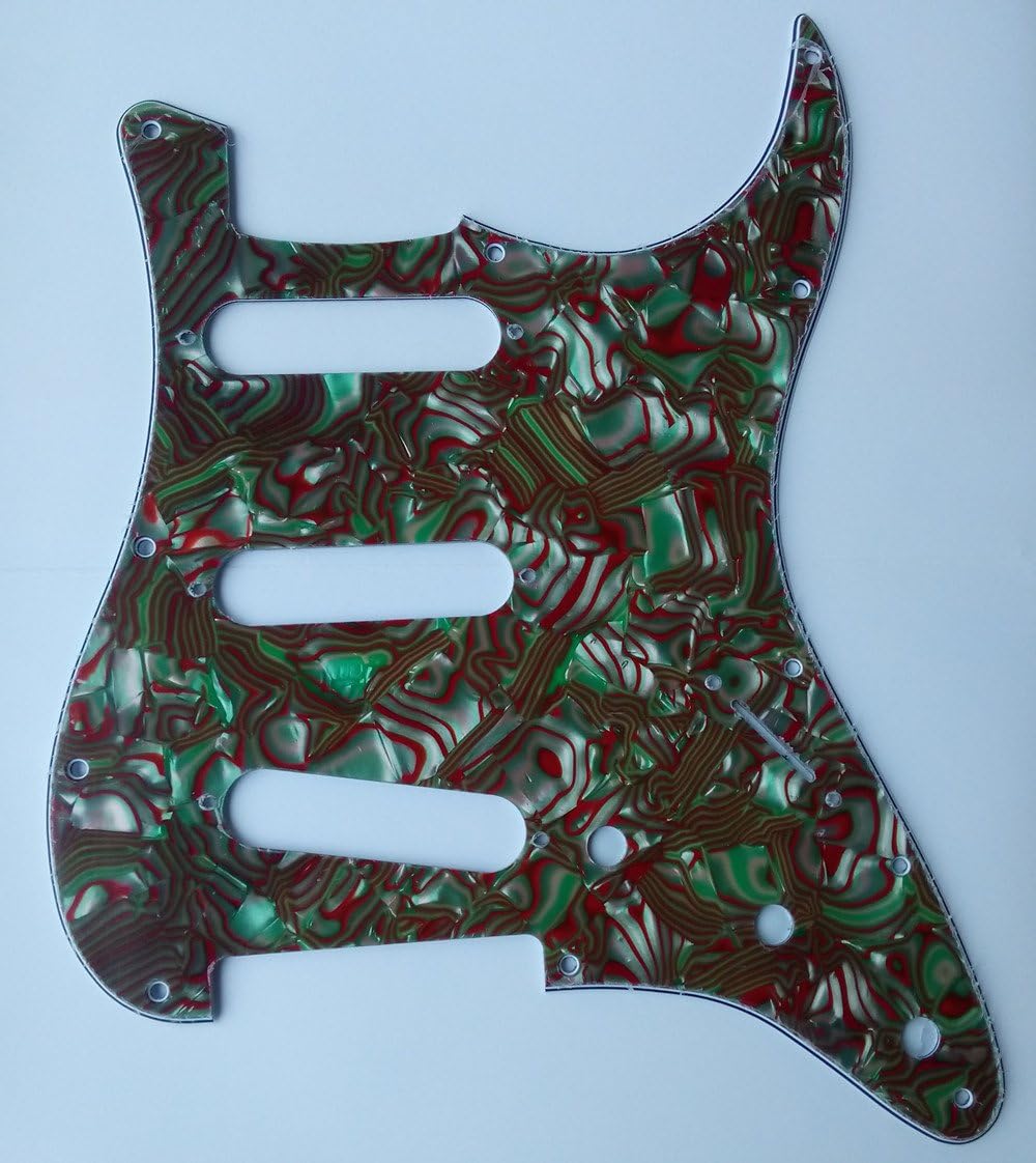 Amazon.com: ST Strat Pickguard, New 3-Ply Breen Shell Pickguard for ...