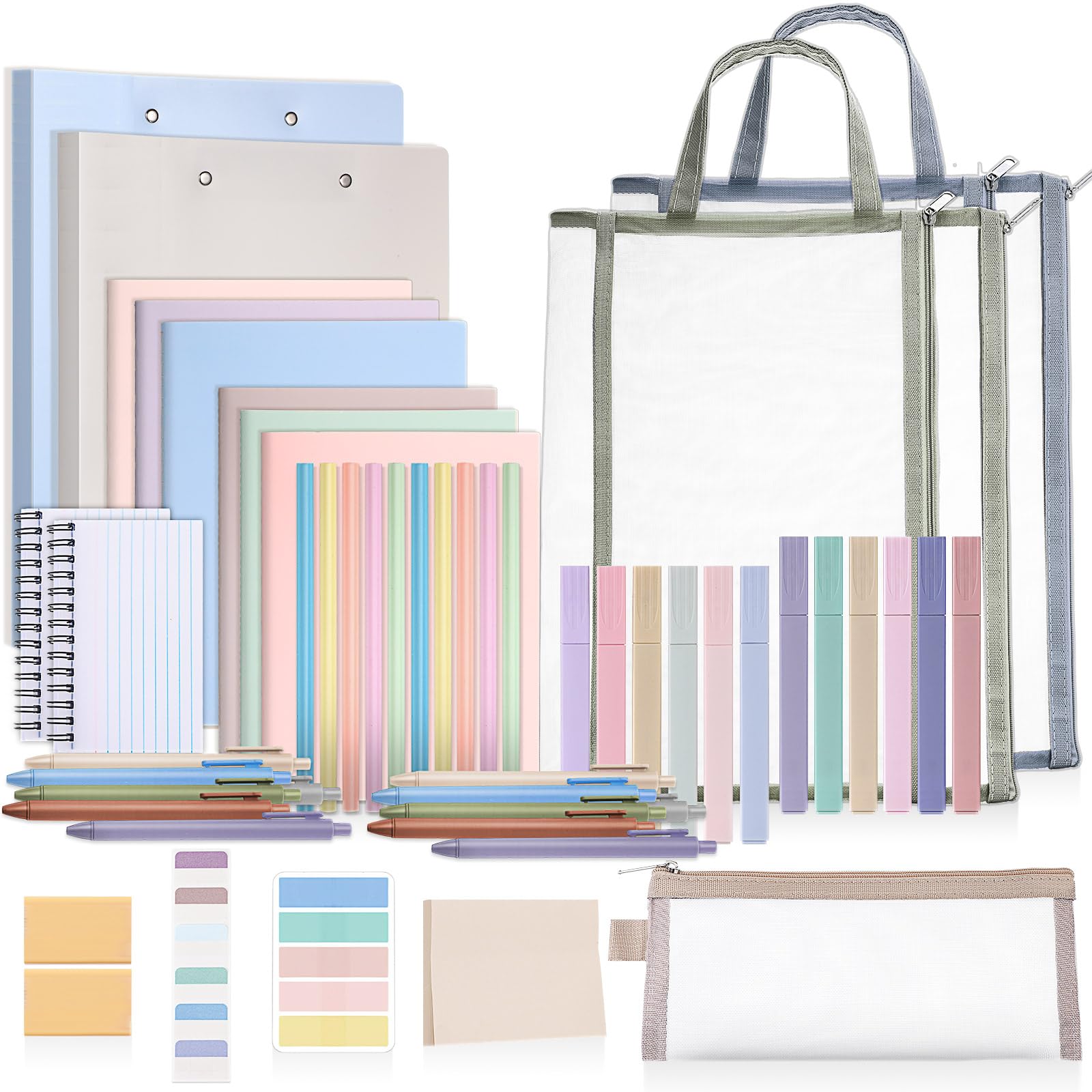 Amazon.com: Colarr 54 Pieces Aesthetic School Supplies Including Pastel ...