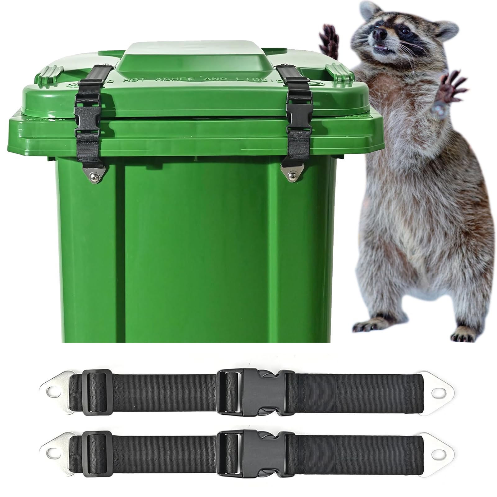 Amazon.com: 2Pcs Trash Can Locks for Animals, Durable Trash Can Lid ...